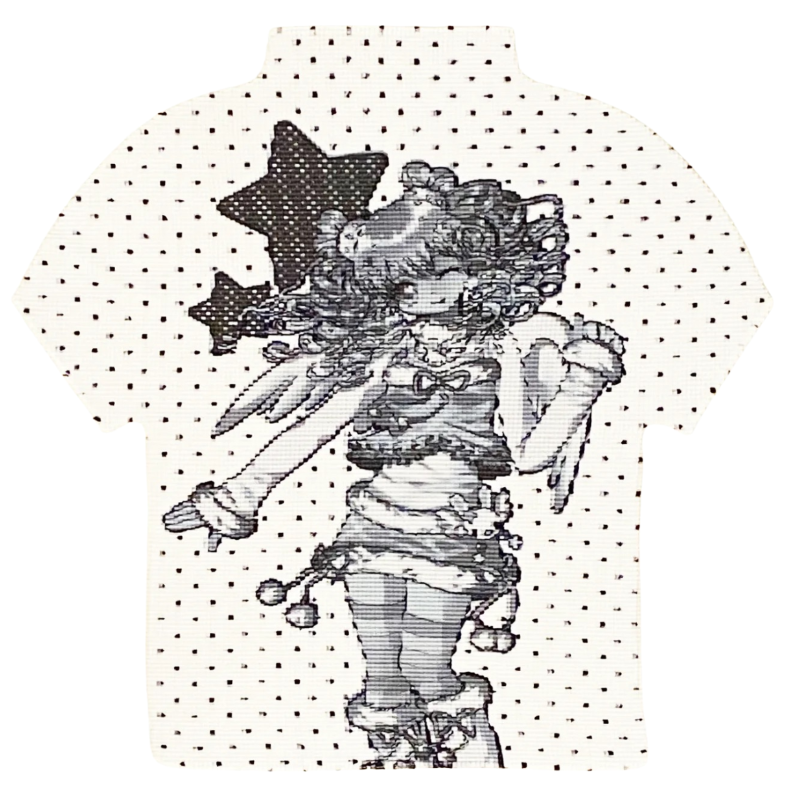 Prism x Taffy.Eye Crinkle Stretch Moon Neck Shirt (Piko Polka Dots ...